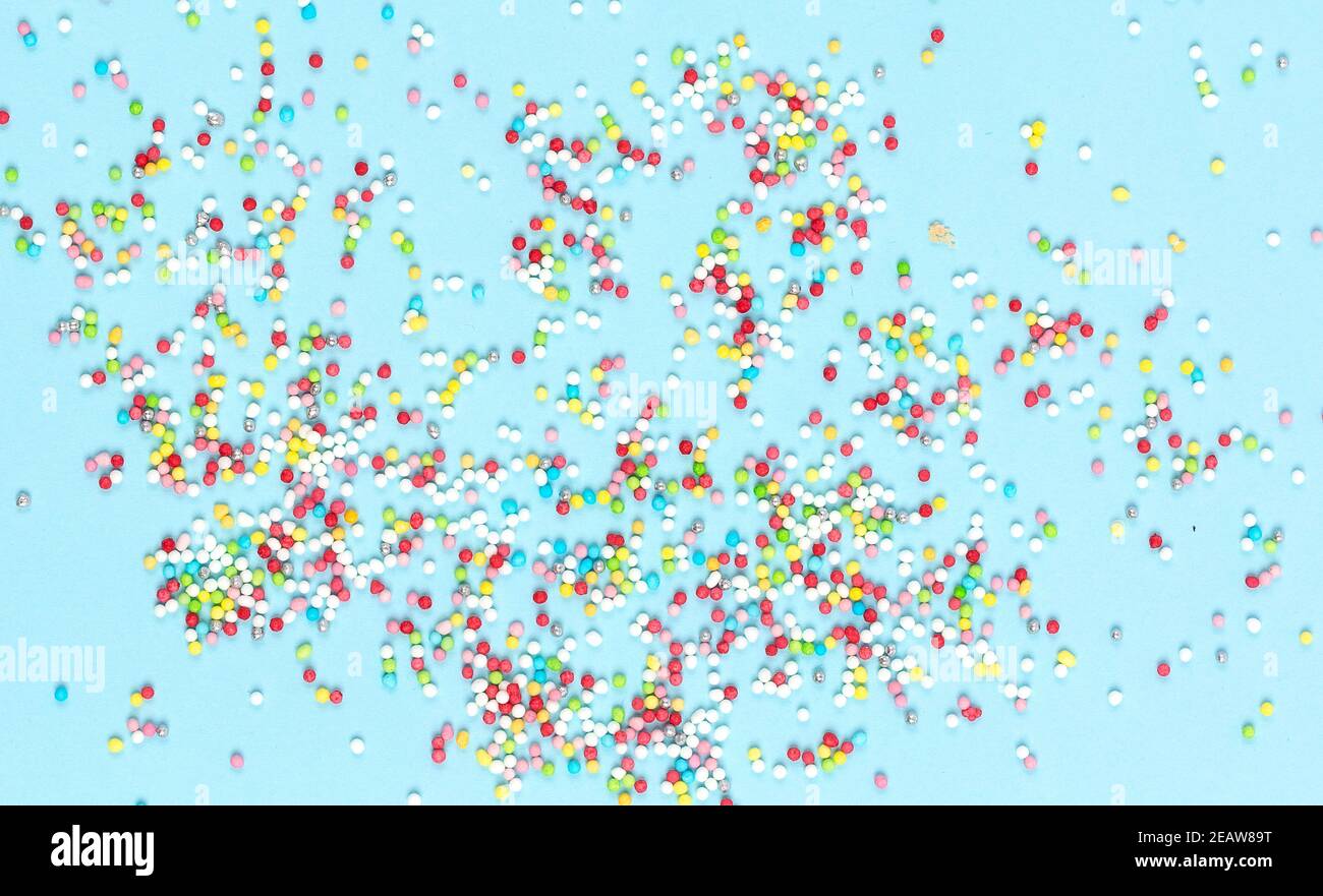 Creative layout made of decorative candies for sweets Stock Photo - Alamy