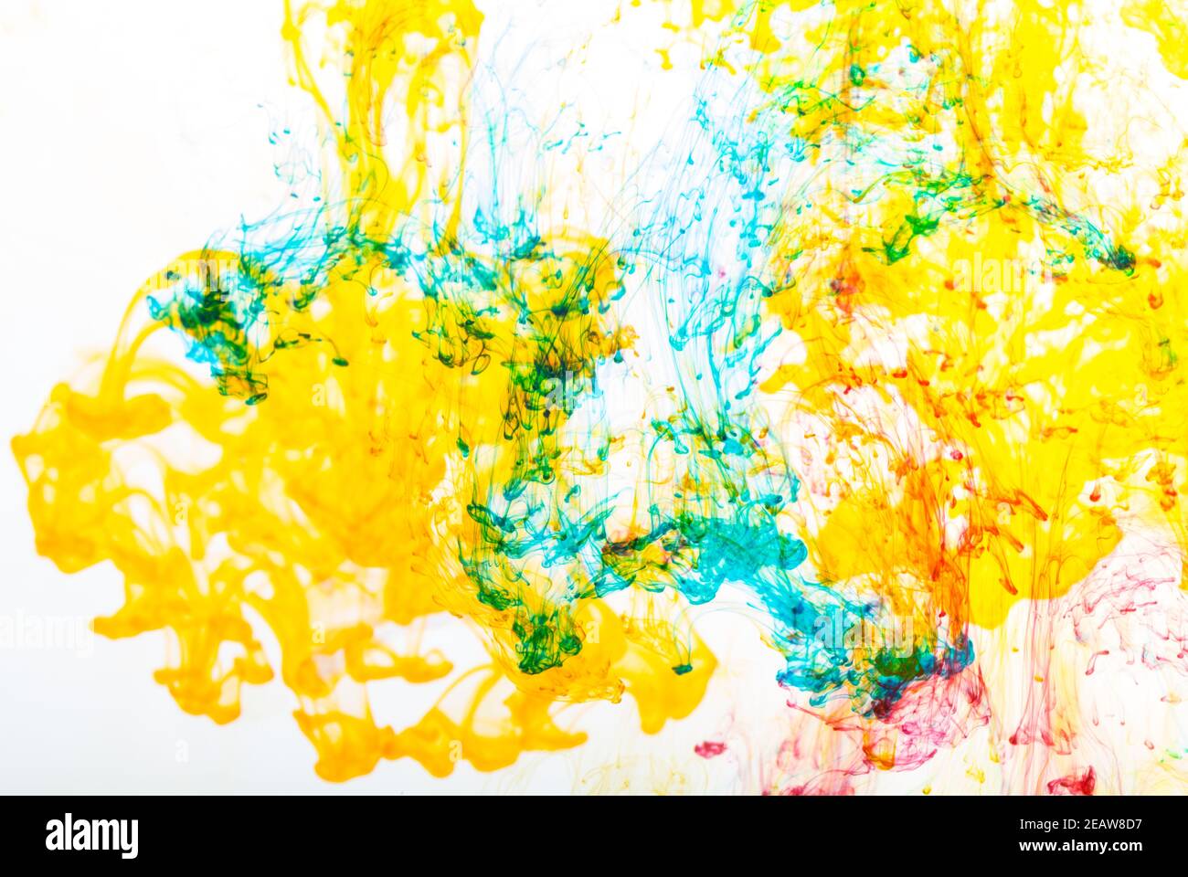 Acrylic colors and ink in water. Abstract background Stock Photo - Alamy