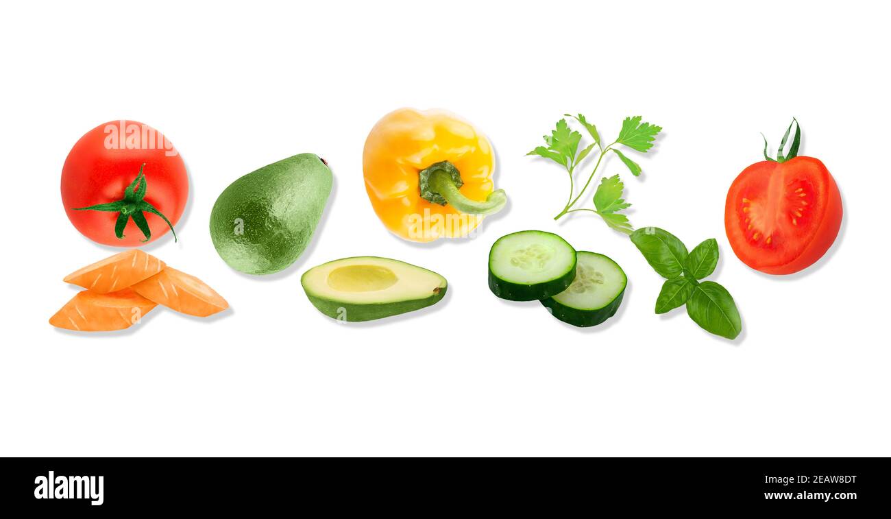 Creative layout made of fresh raw vegetables Stock Photo - Alamy