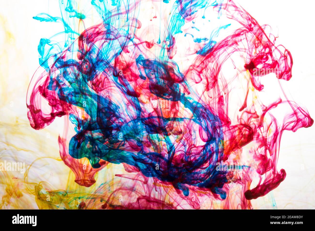 Acrylic colors and ink in water. Abstract background Stock Photo - Alamy