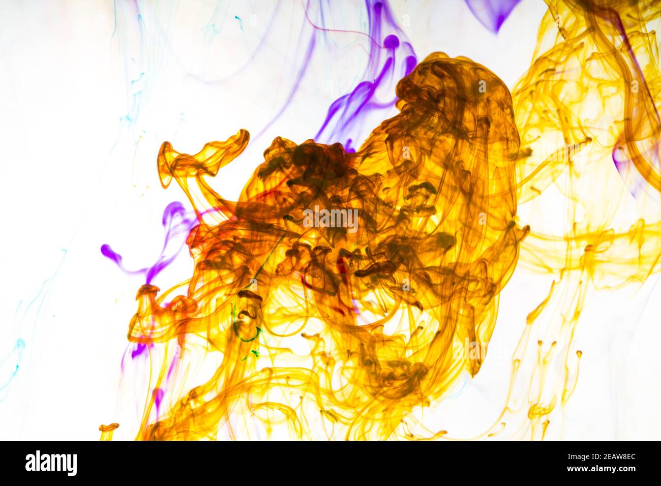 Acrylic colors and ink in water. Abstract background Stock Photo - Alamy