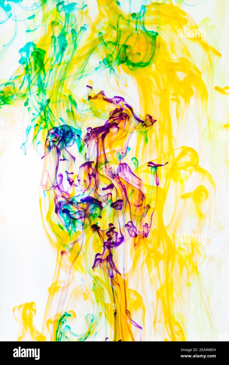 Acrylic colors and ink in water. Abstract background Stock Photo - Alamy