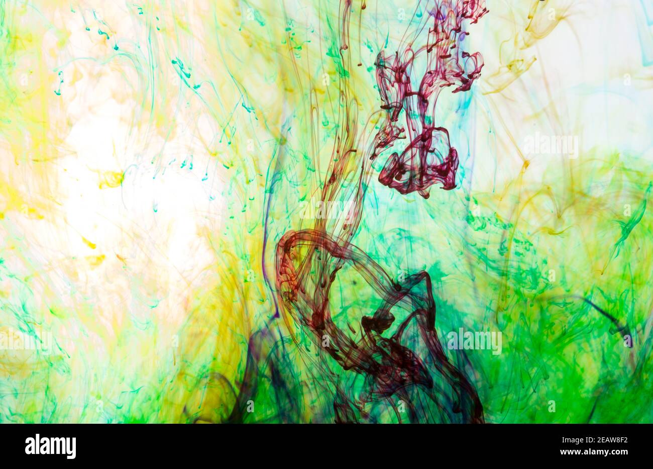 Acrylic colors and ink in water. Abstract background Stock Photo - Alamy