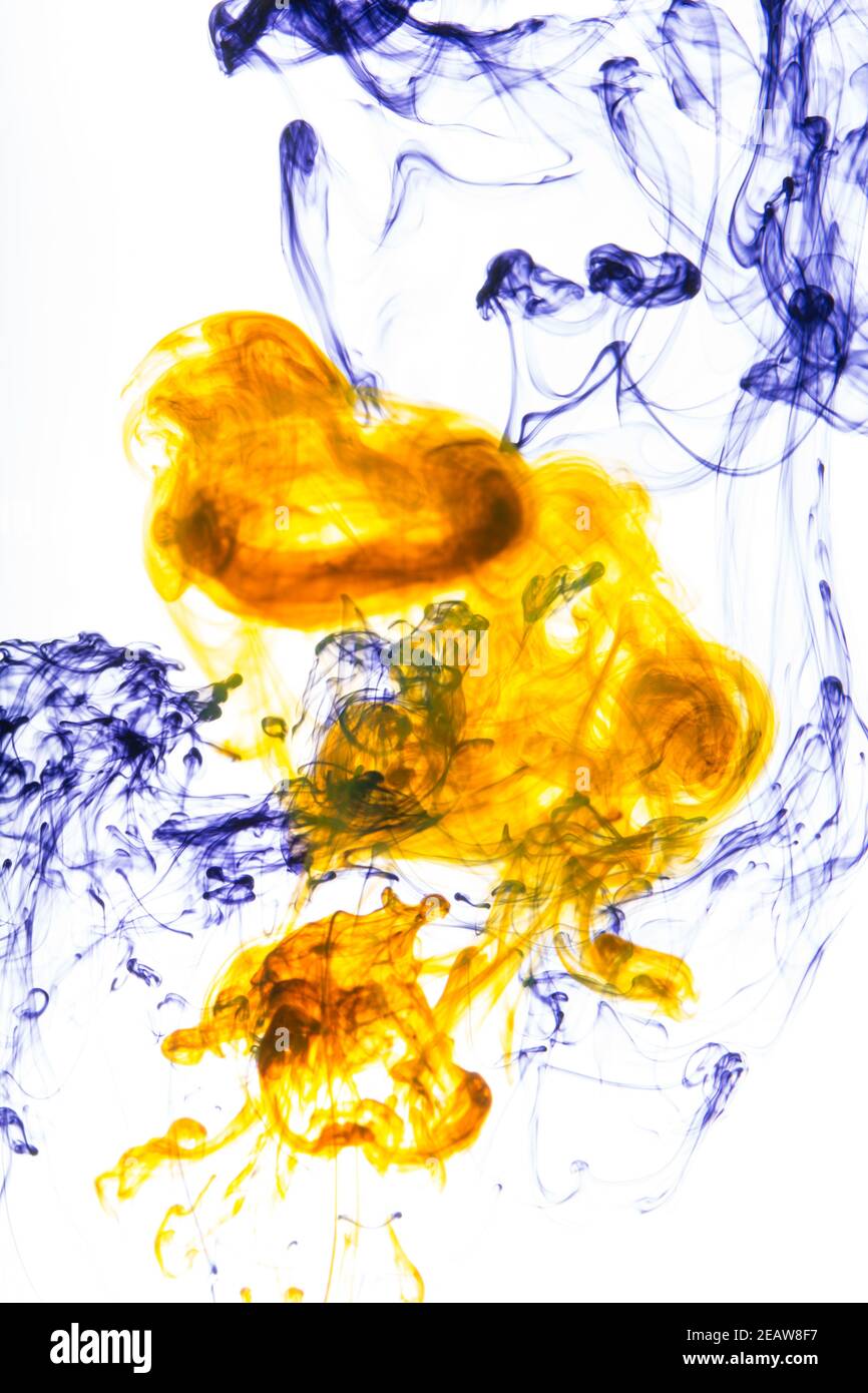 Acrylic colors and ink in water. Abstract background Stock Photo - Alamy