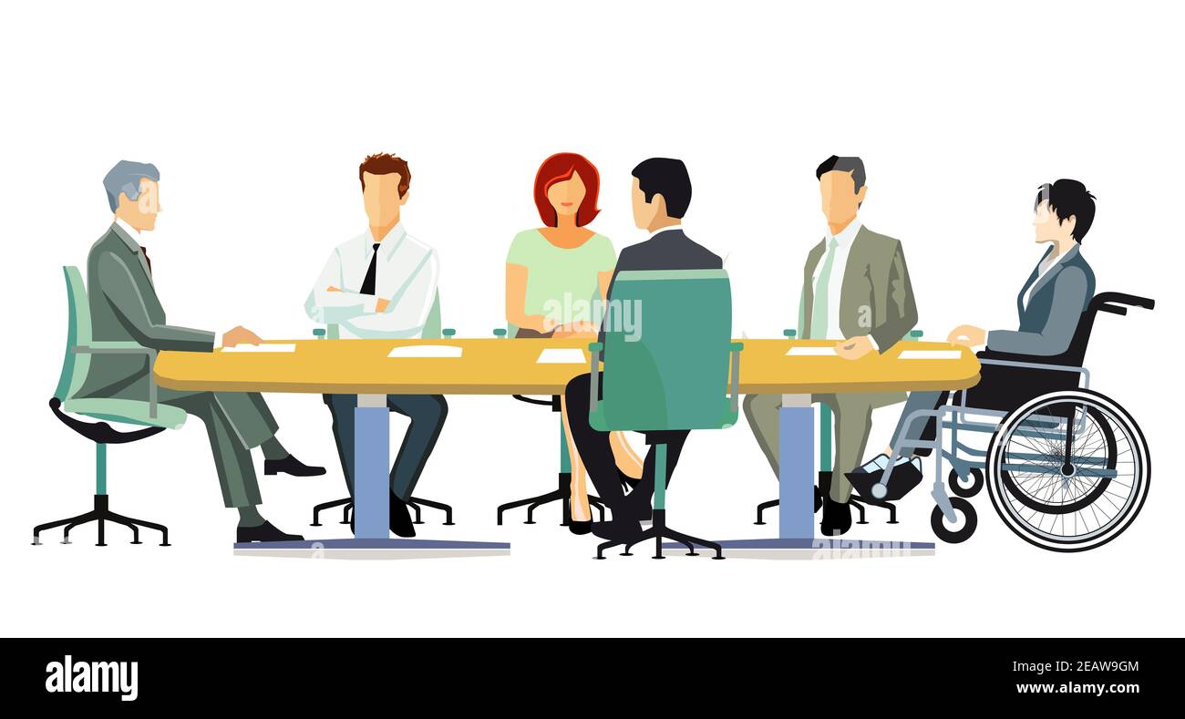 Businessman team meeting Cut Out Stock Images & Pictures - Alamy