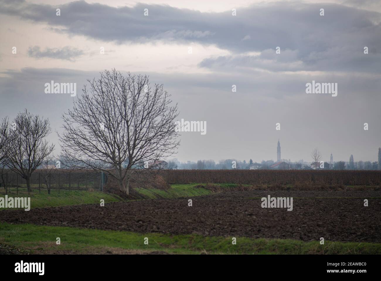 Countryside landscape in northern Italy in winter Stock Photo - Alamy
