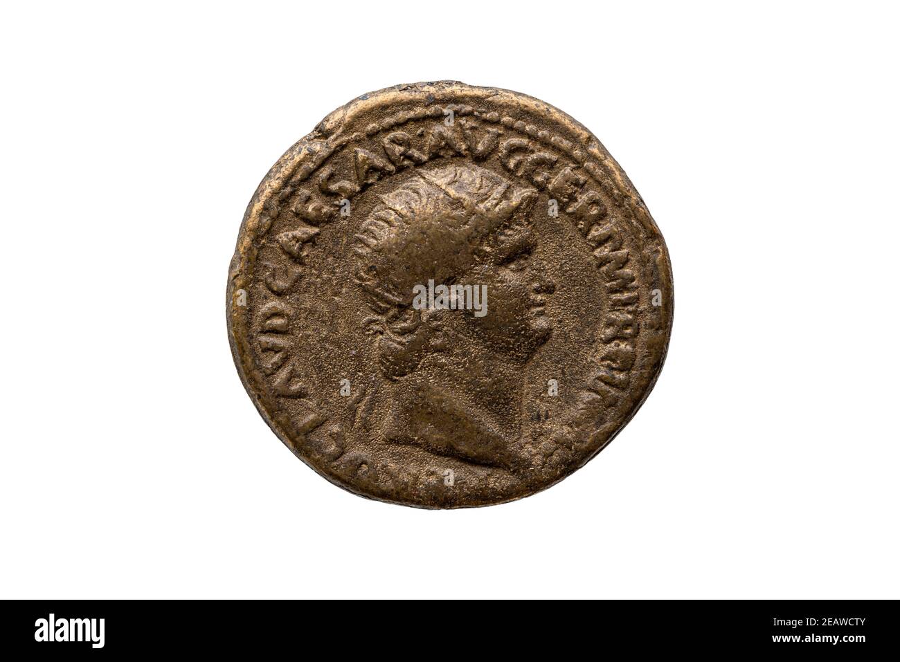 Roman Dupondius Coin of Roman Emperor Nero Stock Photo - Alamy