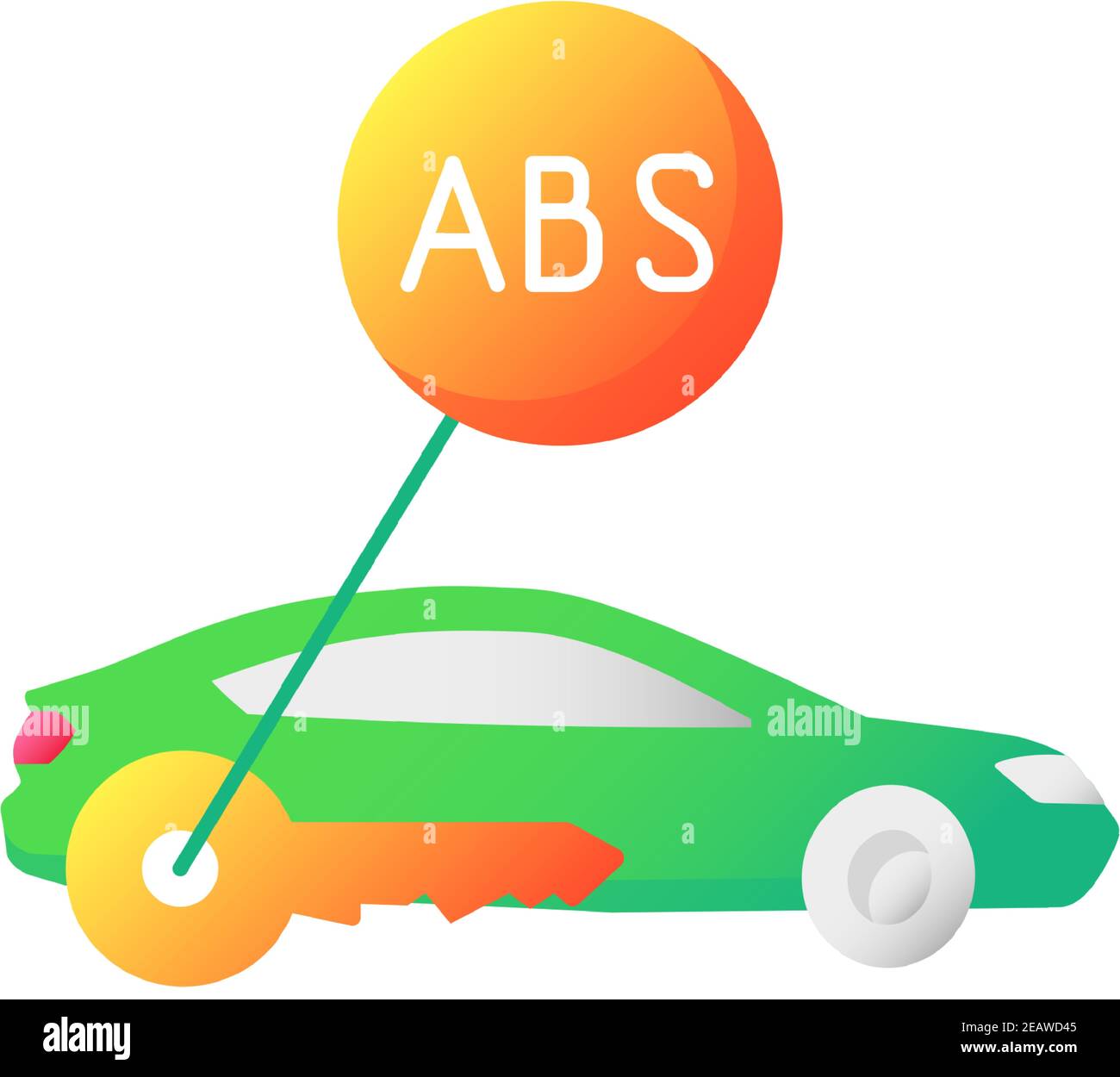 Anti lock system vector flat color icon Stock Vector Image & Art - Alamy