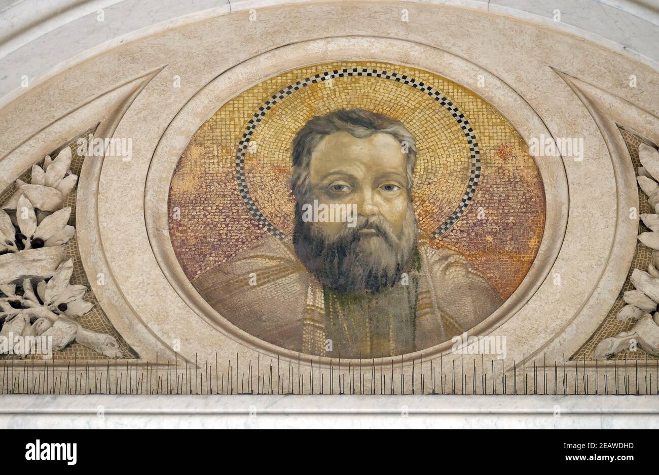 Saint Matthias the Apostle mosaic in the basilica of Saint Paul Outside ...