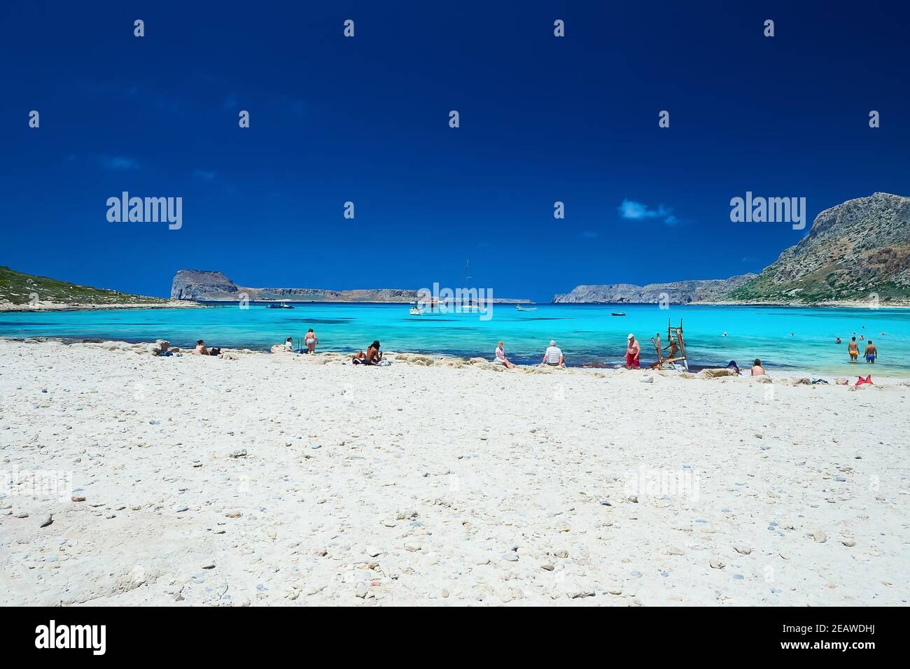 Beautiful seaview at the Balos island Stock Photo - Alamy