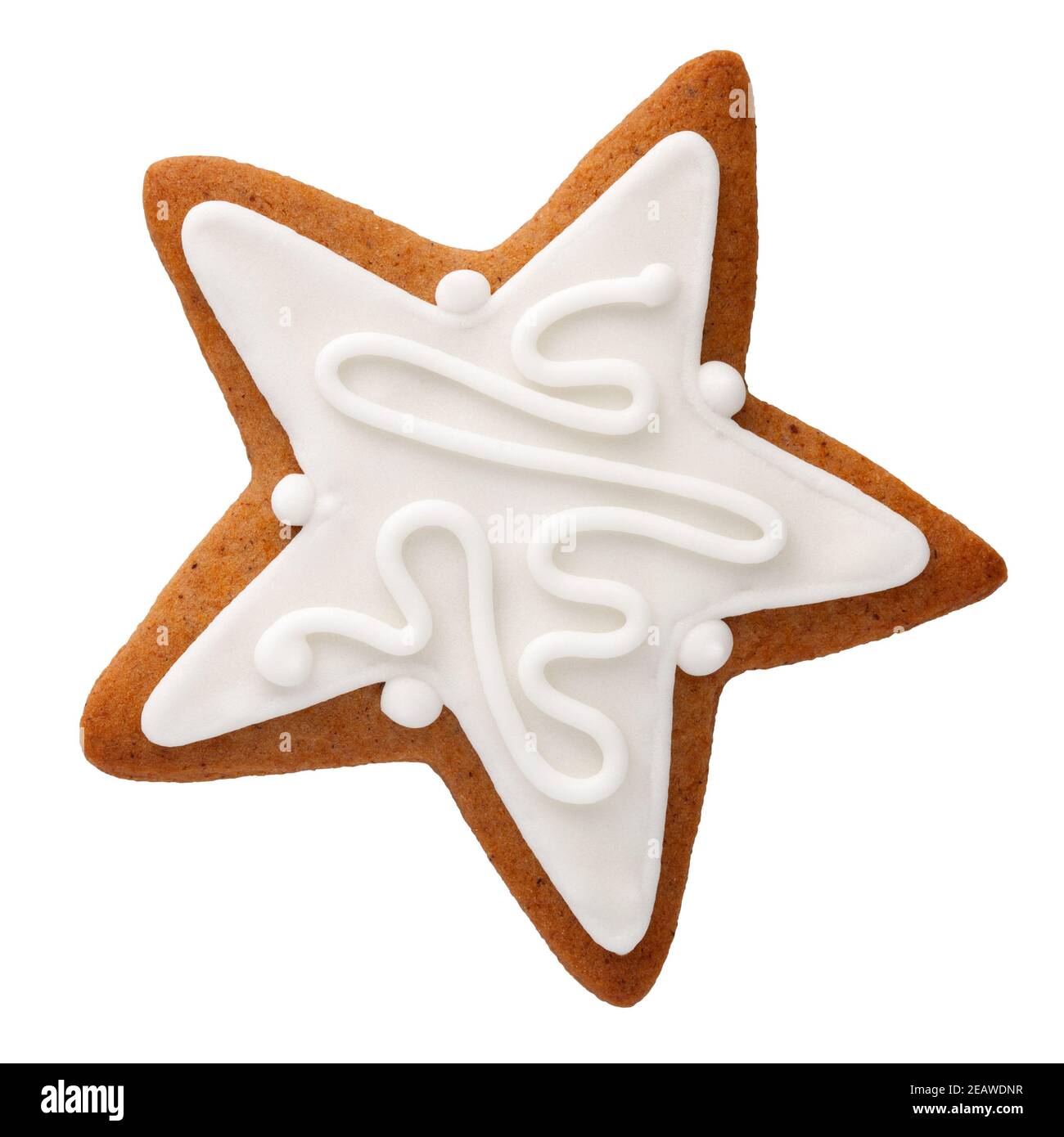 Gingerbread Cookie In Shape Of Star Stock Photo - Alamy