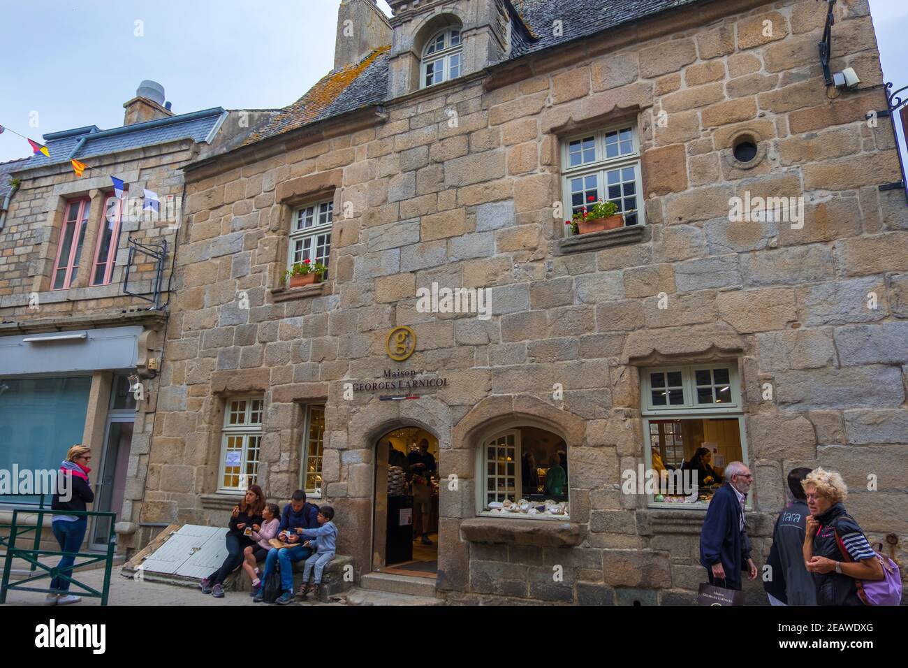Roscoff, France - August 28, 2019: Maison Georges Larnicol is the ...