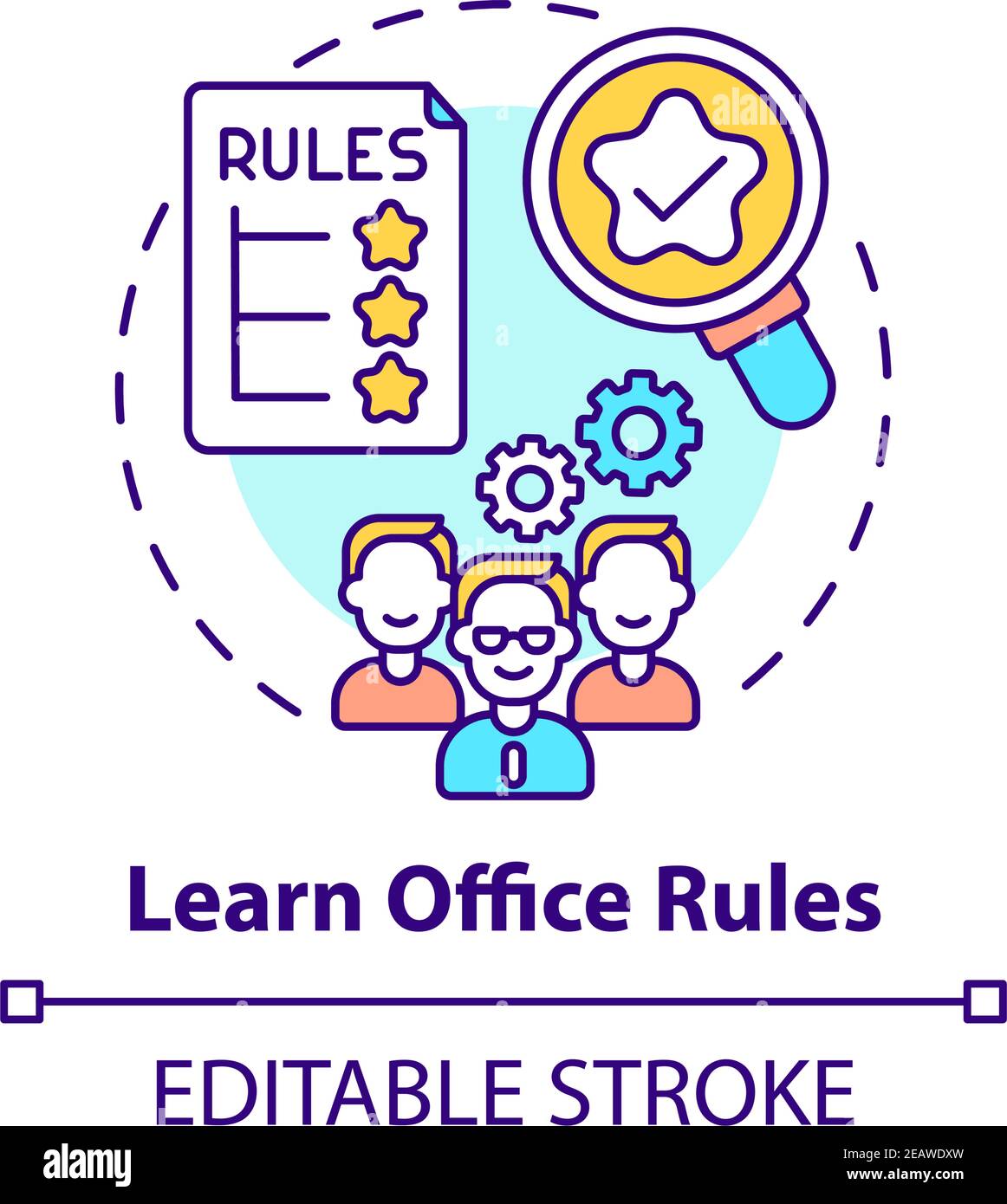 Learn office rules concept icon Stock Vector Image & Art - Alamy