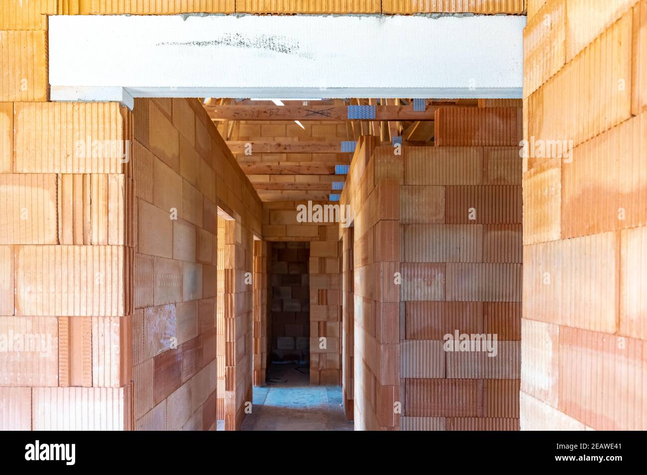 Structural work building of a house of bricks Stock Photo - Alamy