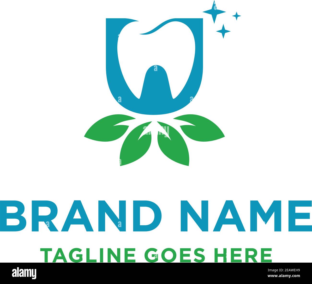 tooth logo initials U green your company Stock Vector Image & Art - Alamy