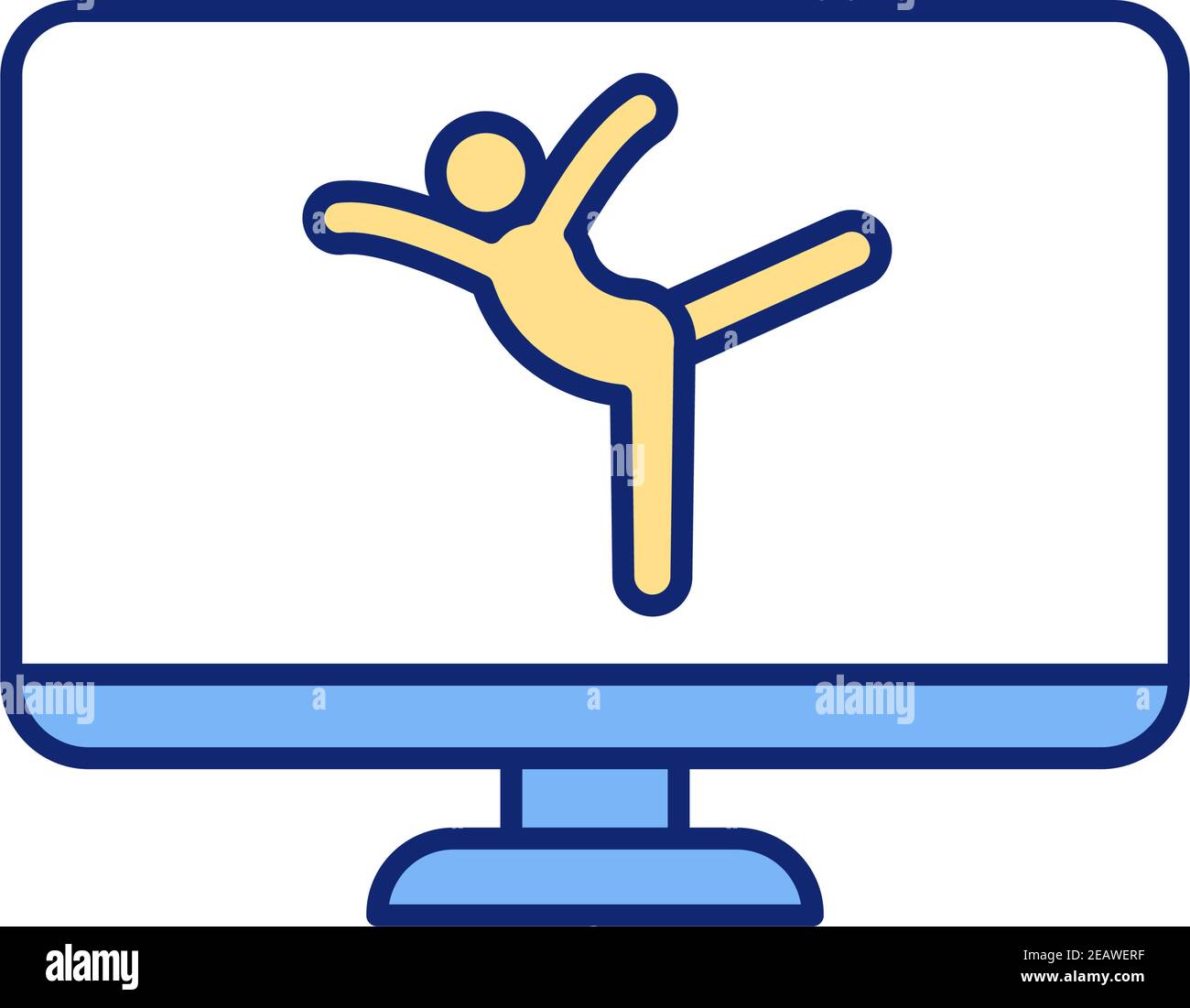Online yoga training active Stock Vector Images - Alamy