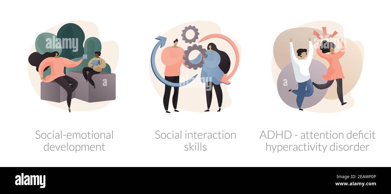 Kids emotional management abstract concept vector illustrations Stock Vector Image & Art - Alamy