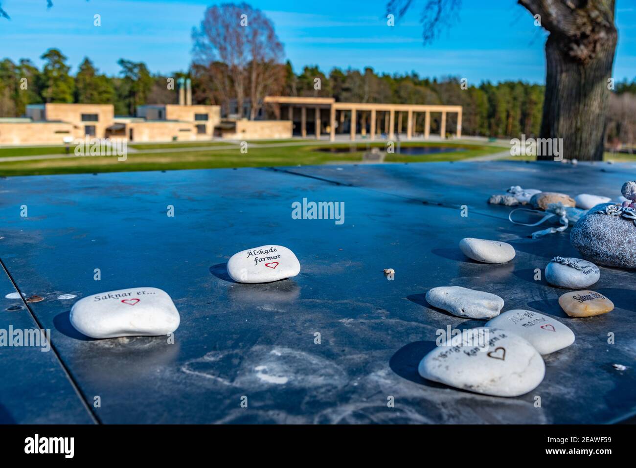 View of the Skogskyrkogarden, Unesco-listed cemetery, in Stockholm ...