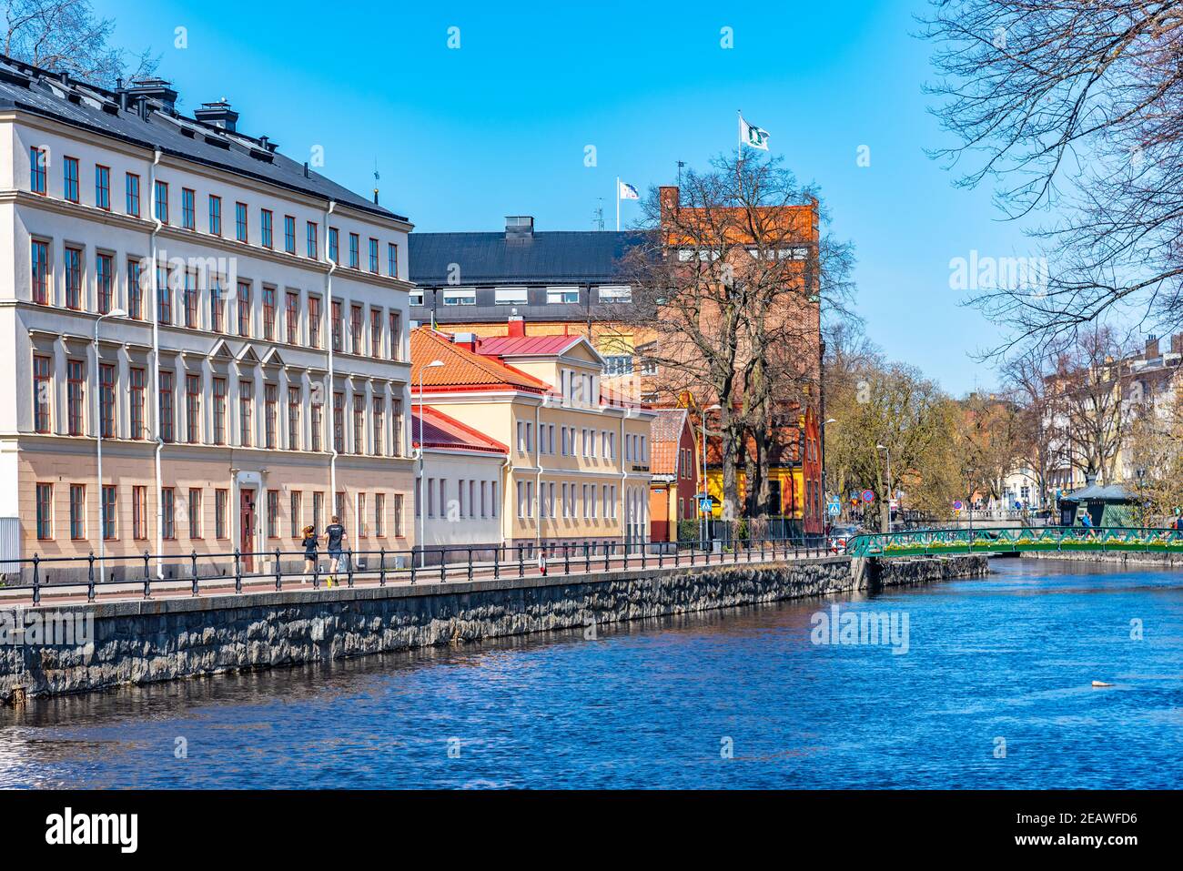 Promenade at the river fyris hi-res stock photography and images - Alamy