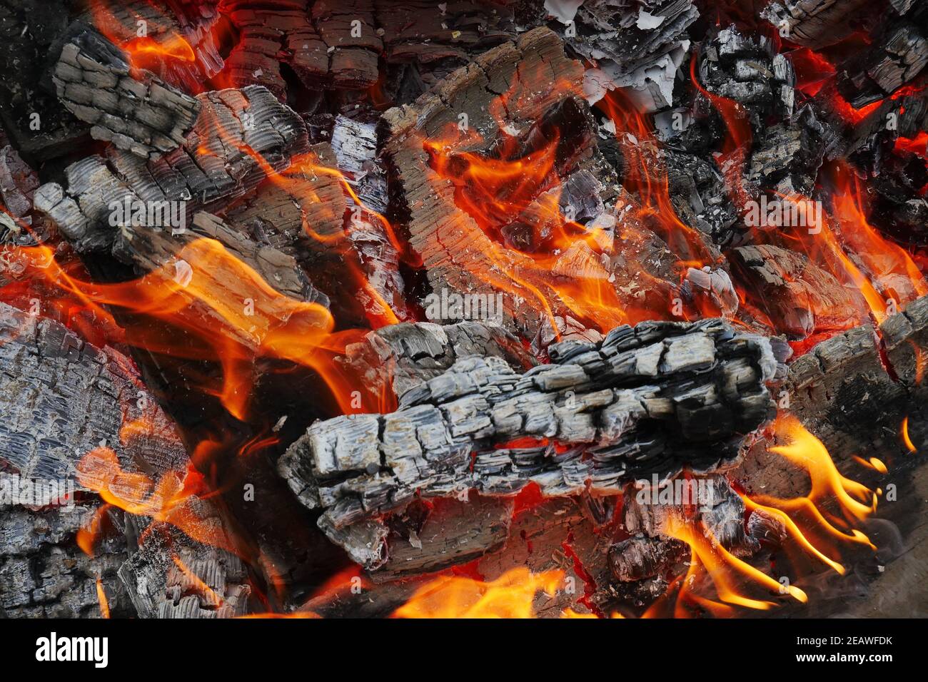 Burning wood, close-up view, France Stock Photo - Alamy