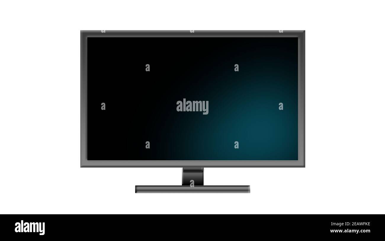 Lcd TV monitor isolated on white background Stock Photo - Alamy