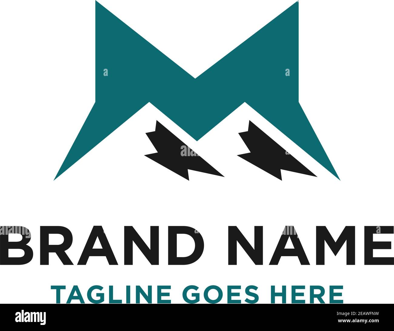 M Mountain initial logo design your company Stock Vector Image & Art ...