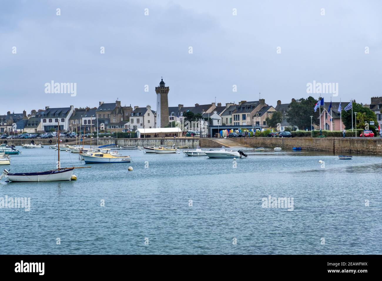 Roscoff, France - August 28, 2019: The Phare de Roscoff, a lighthouse ...