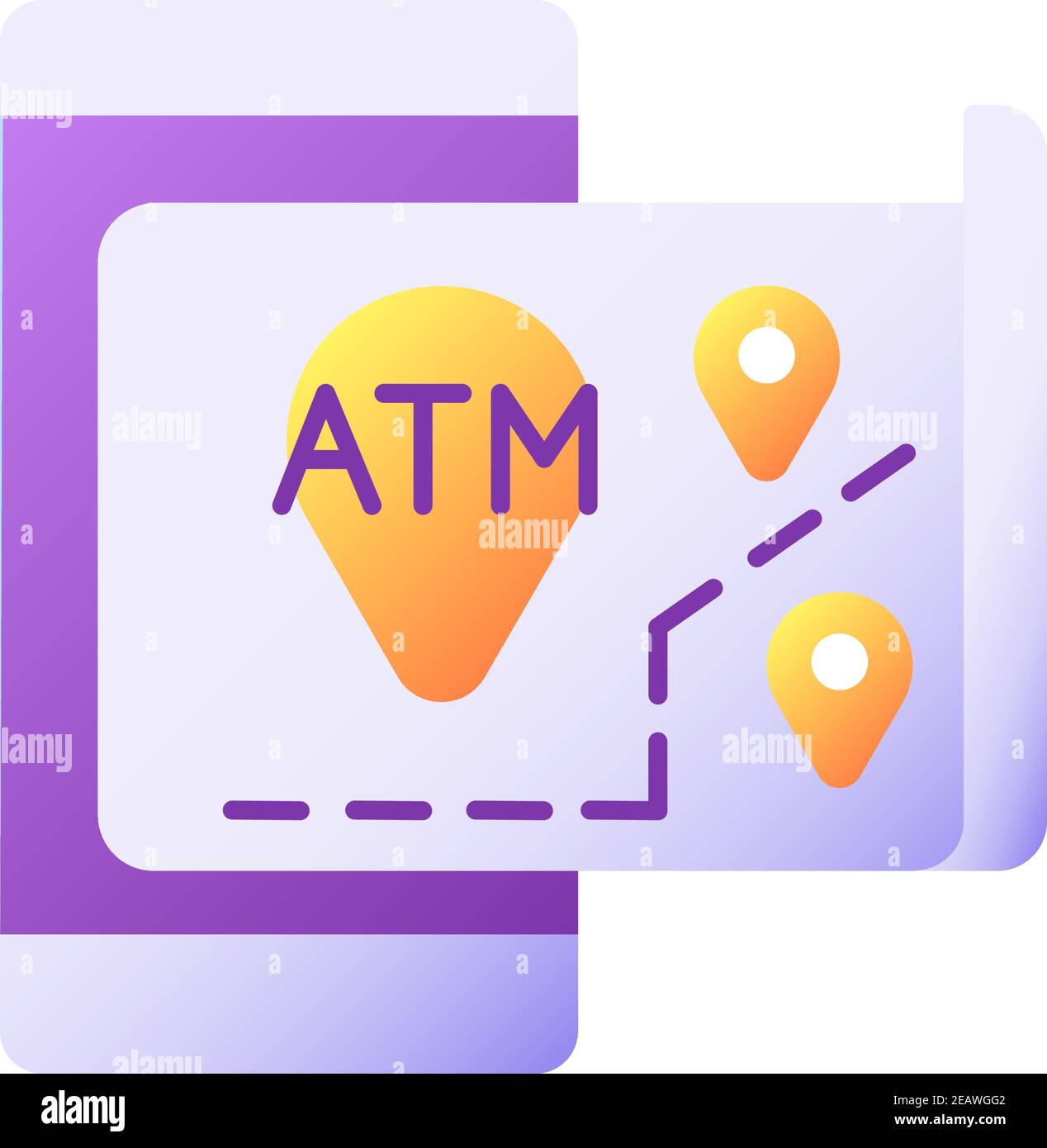 ATMs map vector flat color icon Stock Vector Image & Art - Alamy
