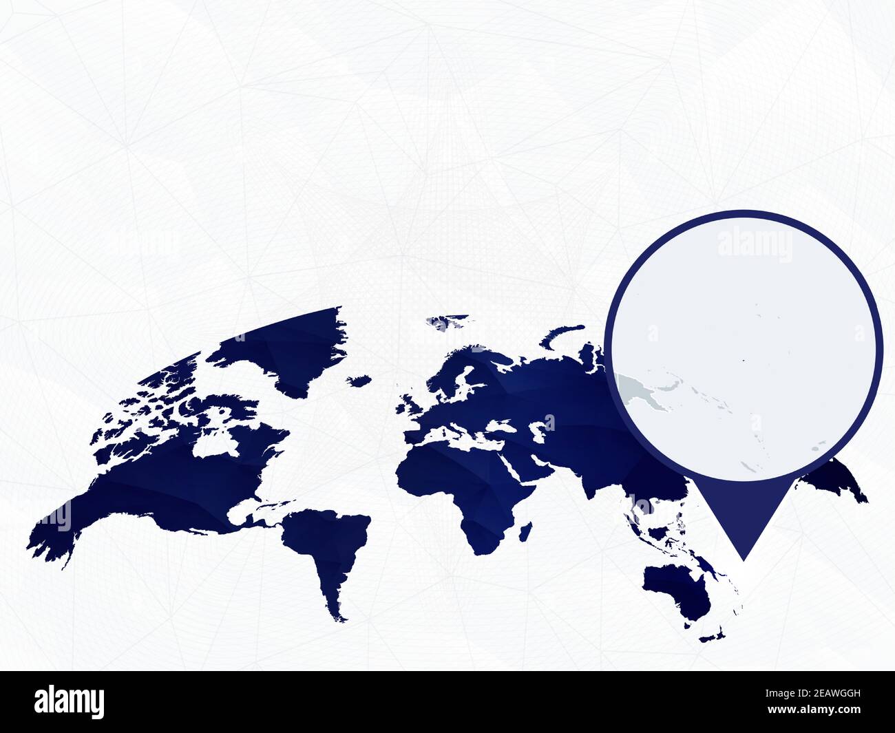 Nauru detailed map highlighted on blue rounded World Map. Map of Nauru ...