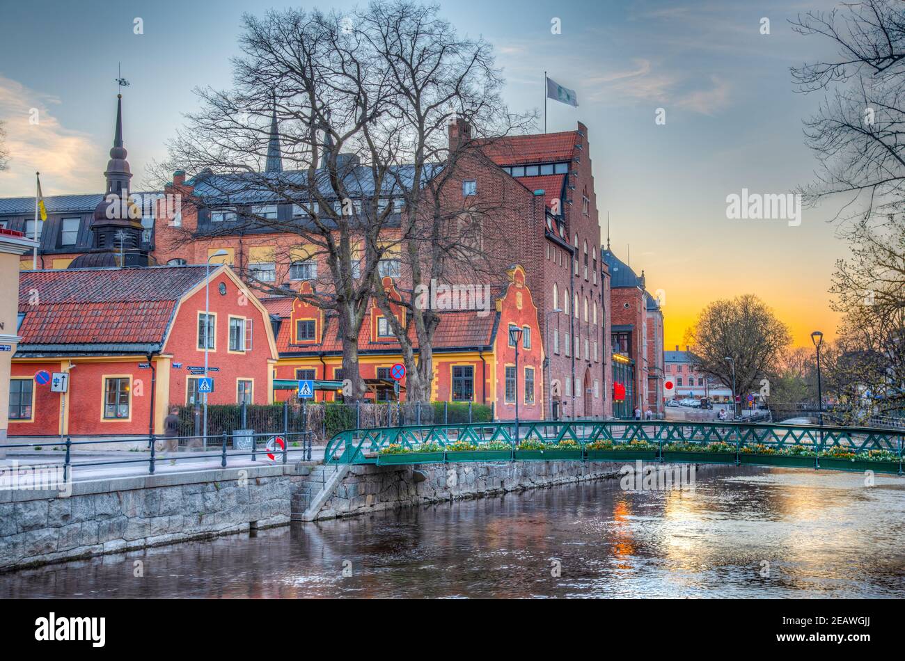 Promenade at the river fyris hi-res stock photography and images - Alamy