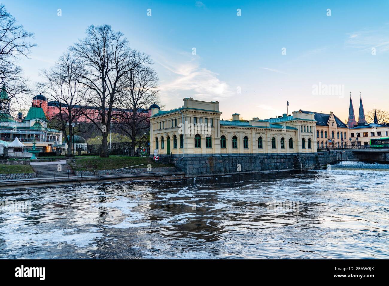 Promenade at the river fyris hi-res stock photography and images - Alamy