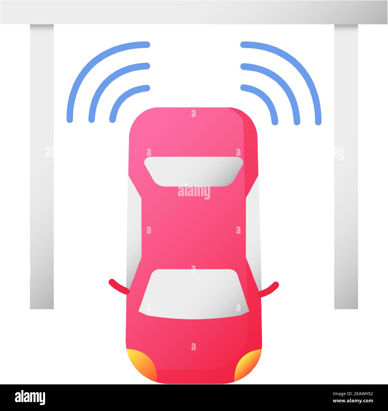 Parking sensors vector flat color icon Stock Vector Image & Art - Alamy