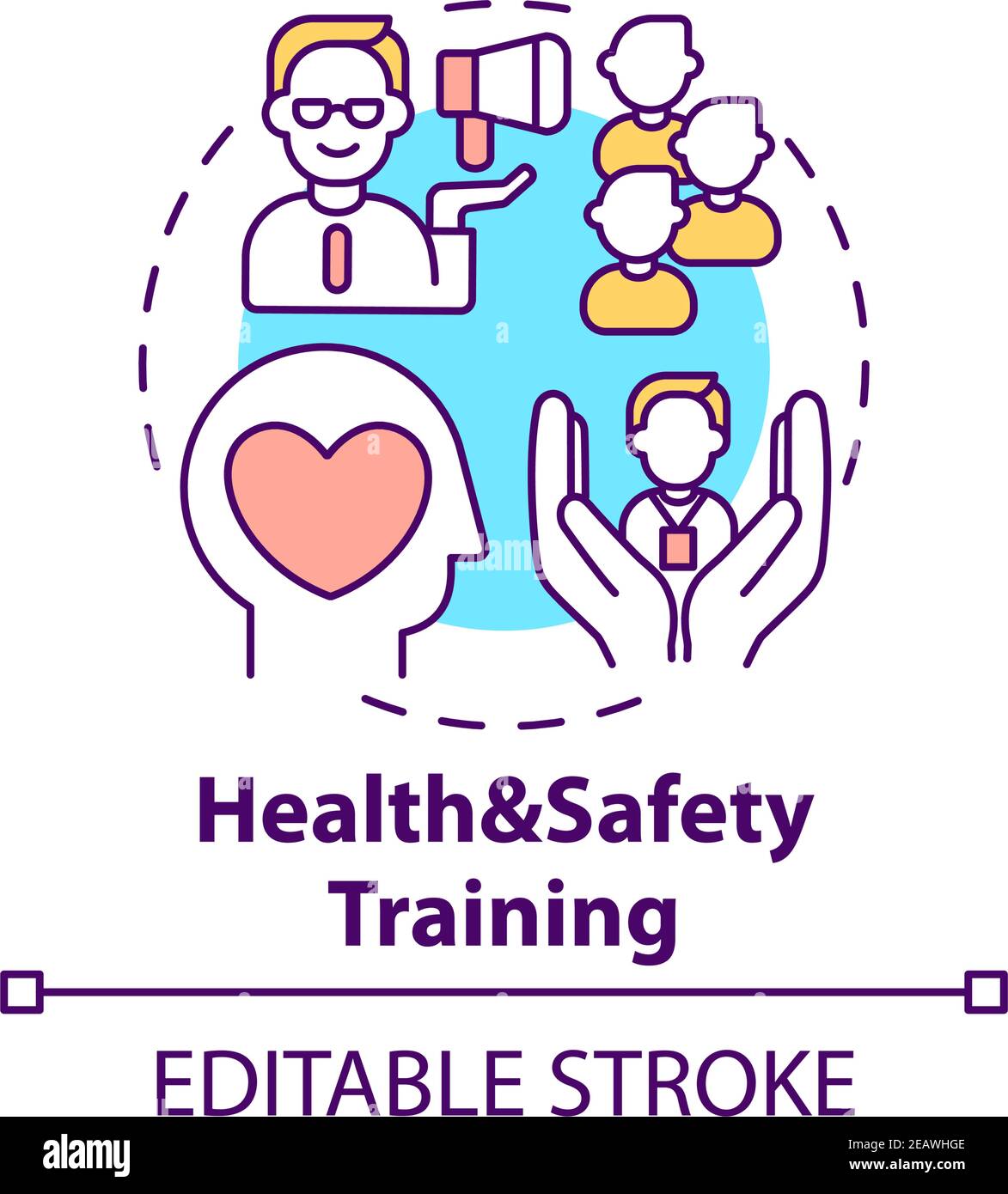 Health and safety training concept icon Stock Vector Image & Art - Alamy