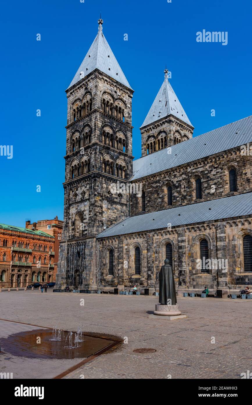 Cathedral in Swedish town Lund Stock Photo - Alamy