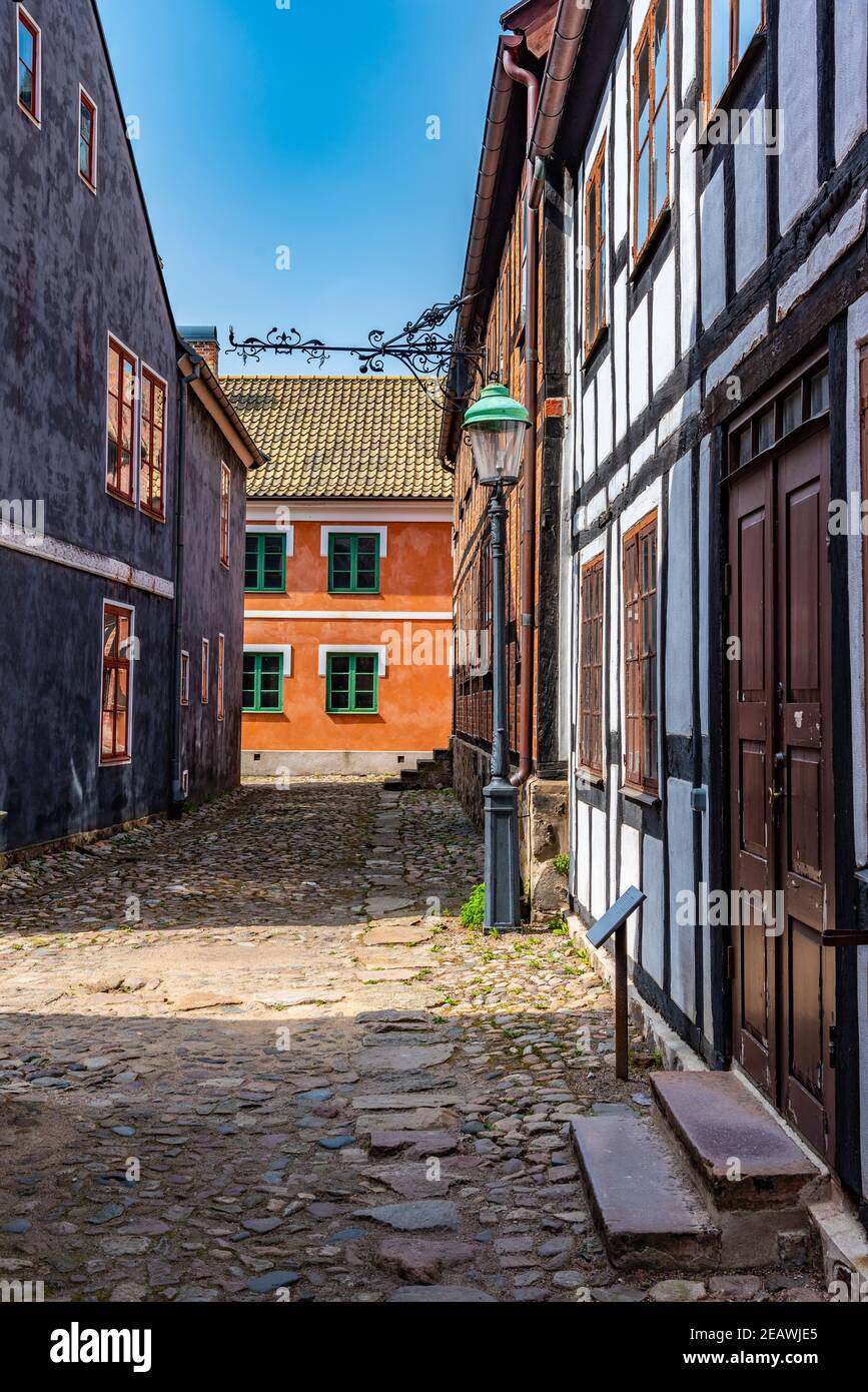 Mansions at the Kulturen open-air museum in Lund, Sweden Stock Photo ...