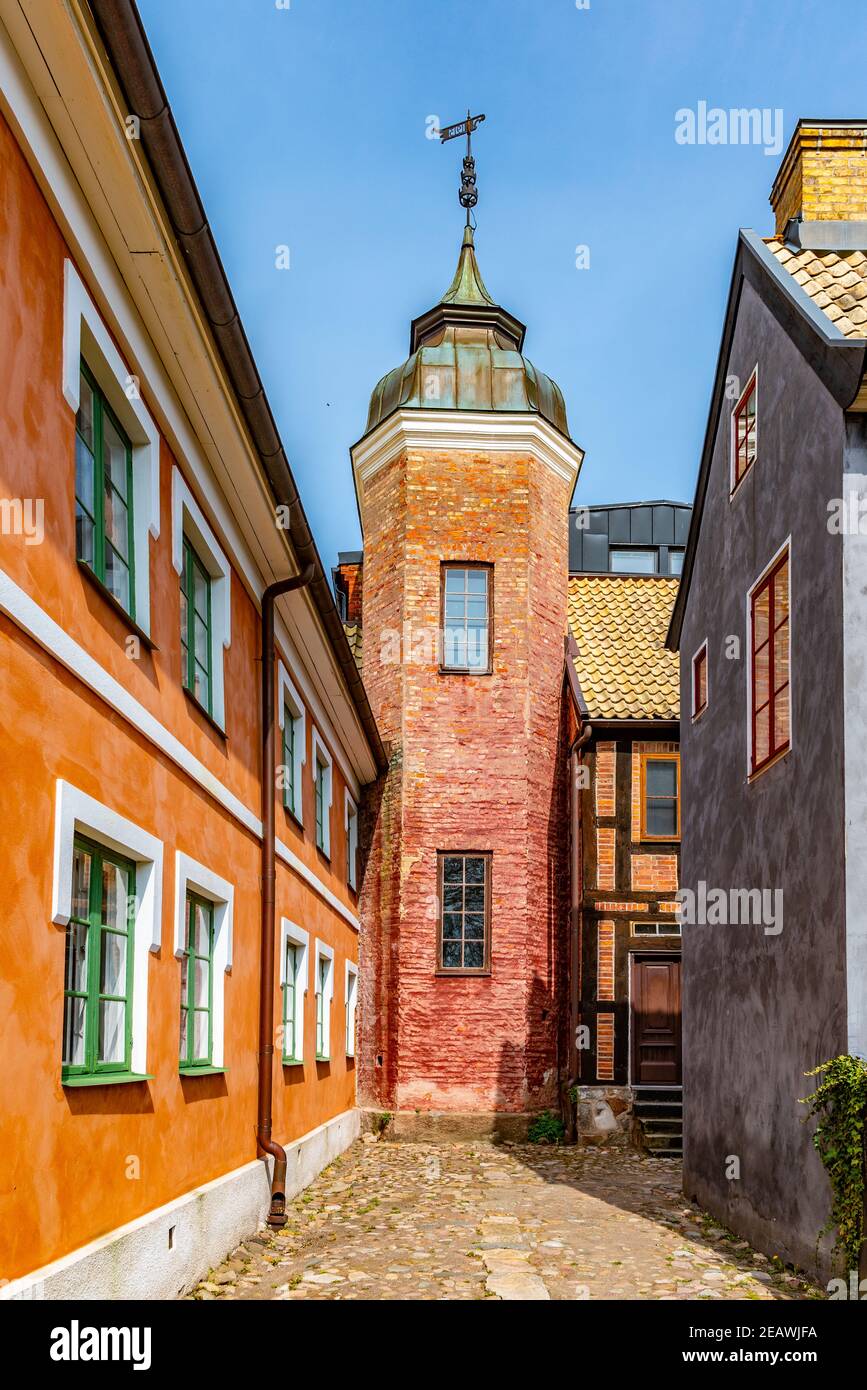 Mansions at the Kulturen open-air museum in Lund, Sweden Stock Photo ...