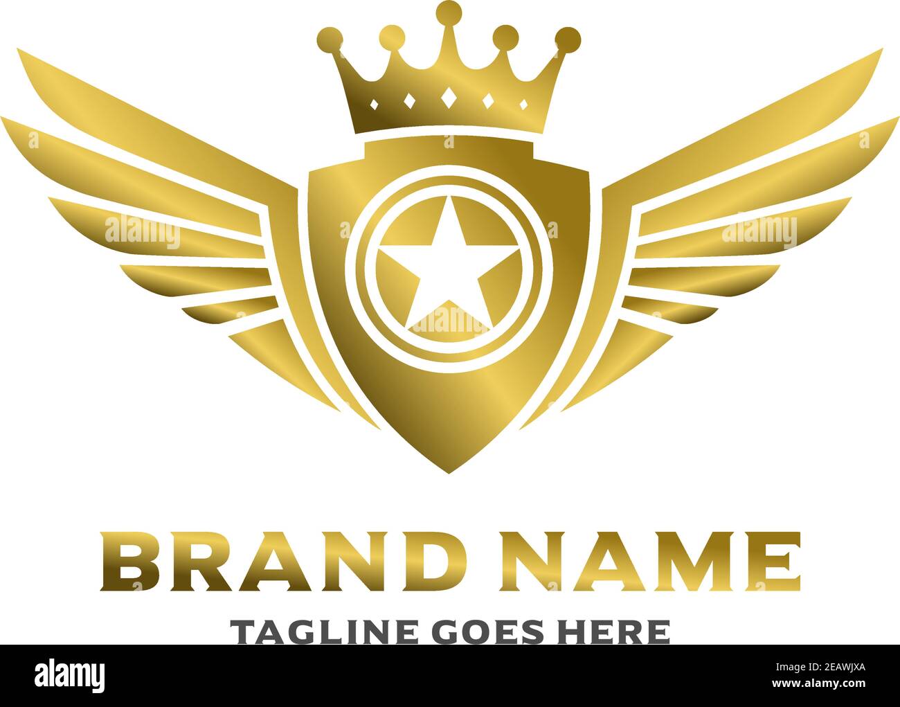 Winged shield Stock Vector Images - Alamy