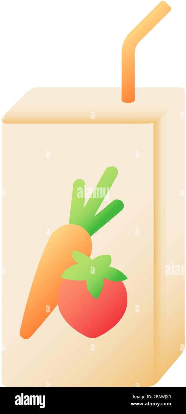 Juice box vector flat color icon Stock Vector Image & Art - Alamy