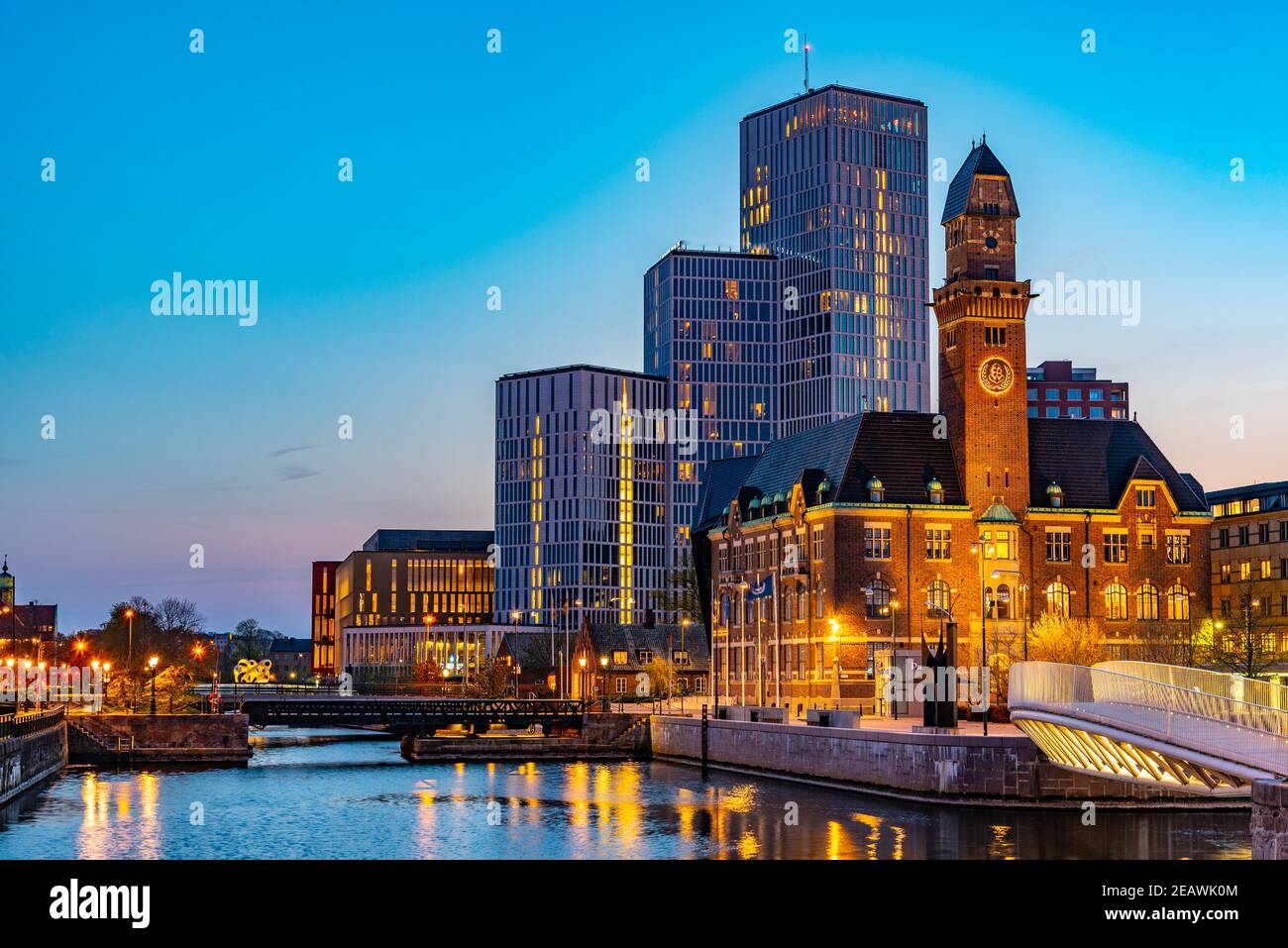 Malmo cityscape downtown night hi-res stock photography and images - Alamy