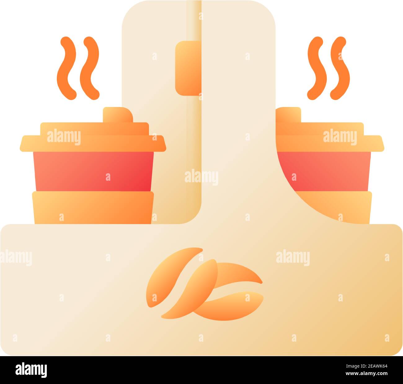 Coffee to carry for take out vector flat color icon Stock Vector Image ...