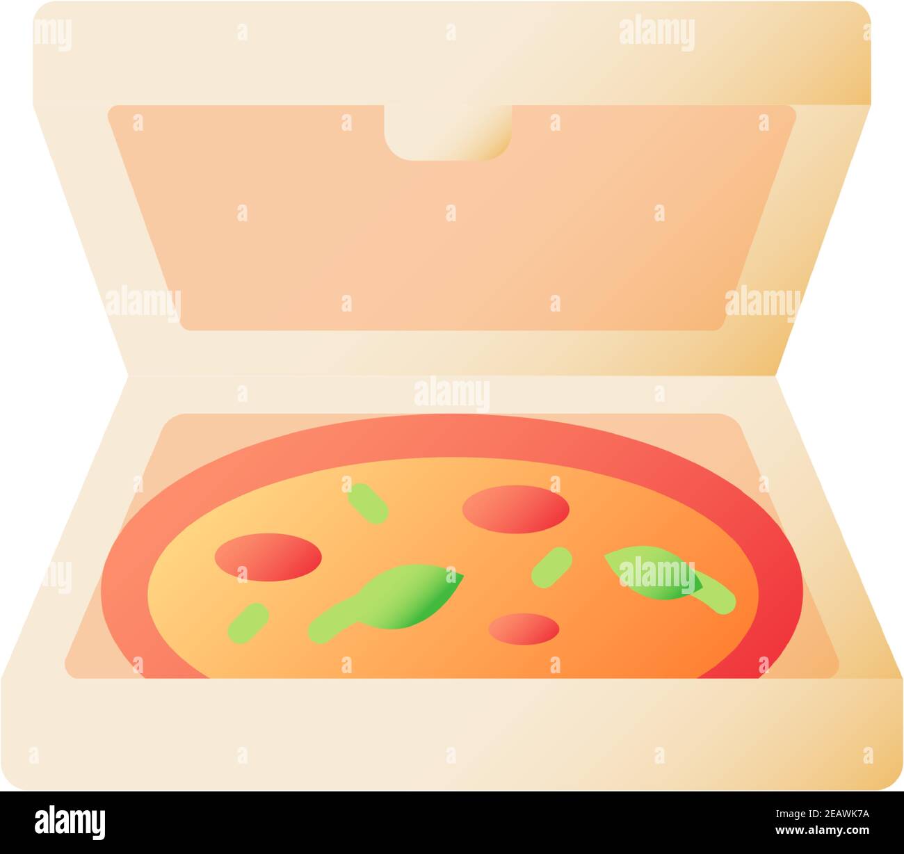Pizza in color flat Cut Out Stock Images & Pictures - Alamy