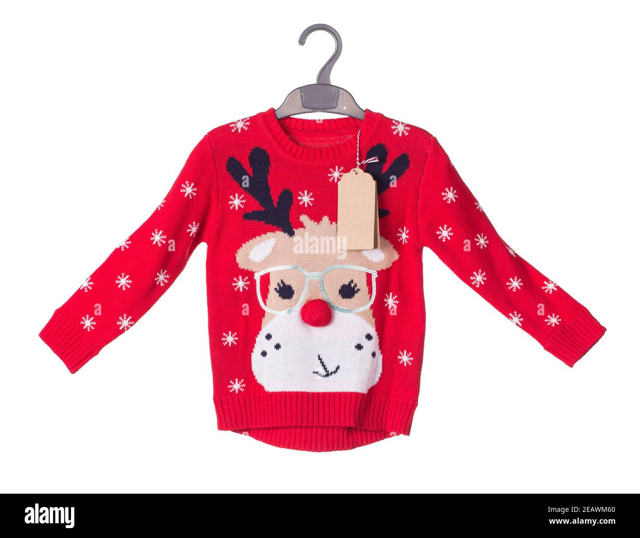 Childrens knitted jimper. Isolated on the white background Stock Photo ...