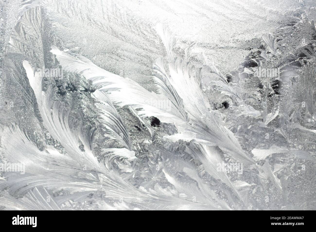 ice texture on the window, white Stock Photo - Alamy