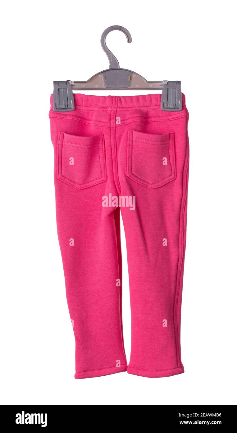 Childrens red pants. Isolated on the white background Stock Photo - Alamy