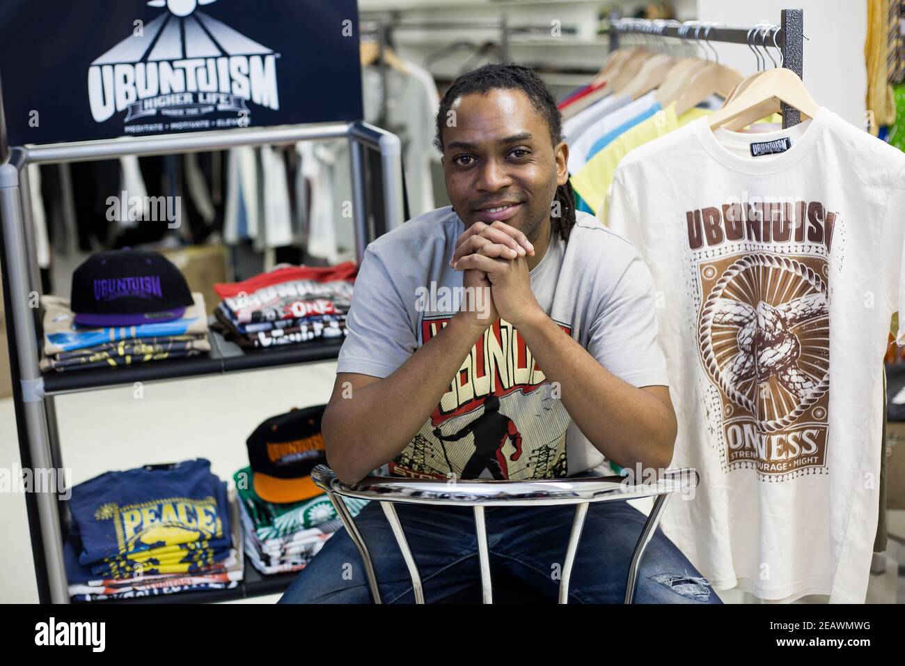 Johannesburg, South Africa - May 08, 2013: Ubuntuism Brand founder and ...