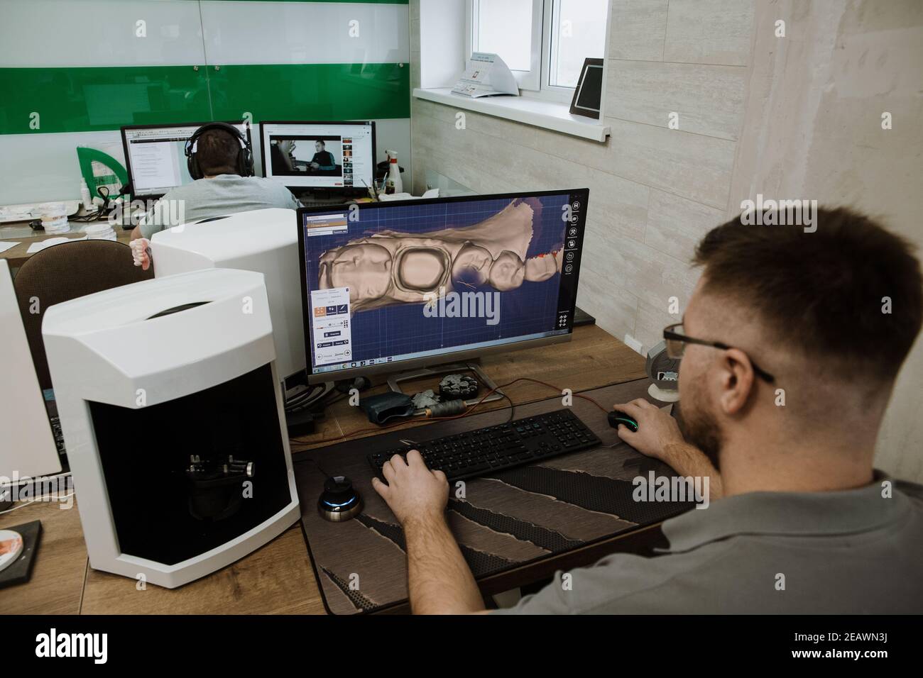 dental computer-aided machine in a highly modern dental laboratory for ...