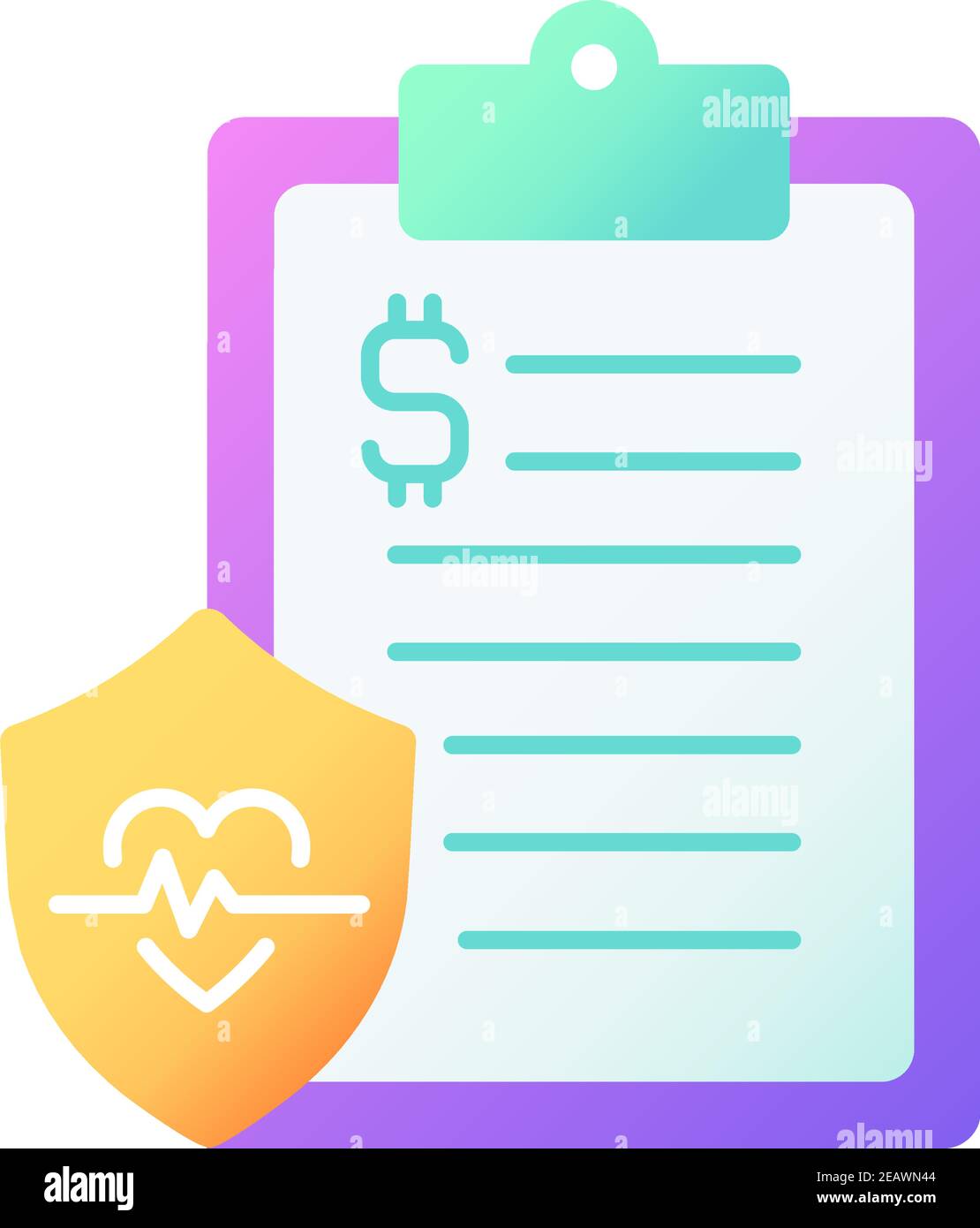 Insurance data vector flat color icon Stock Vector Image & Art - Alamy