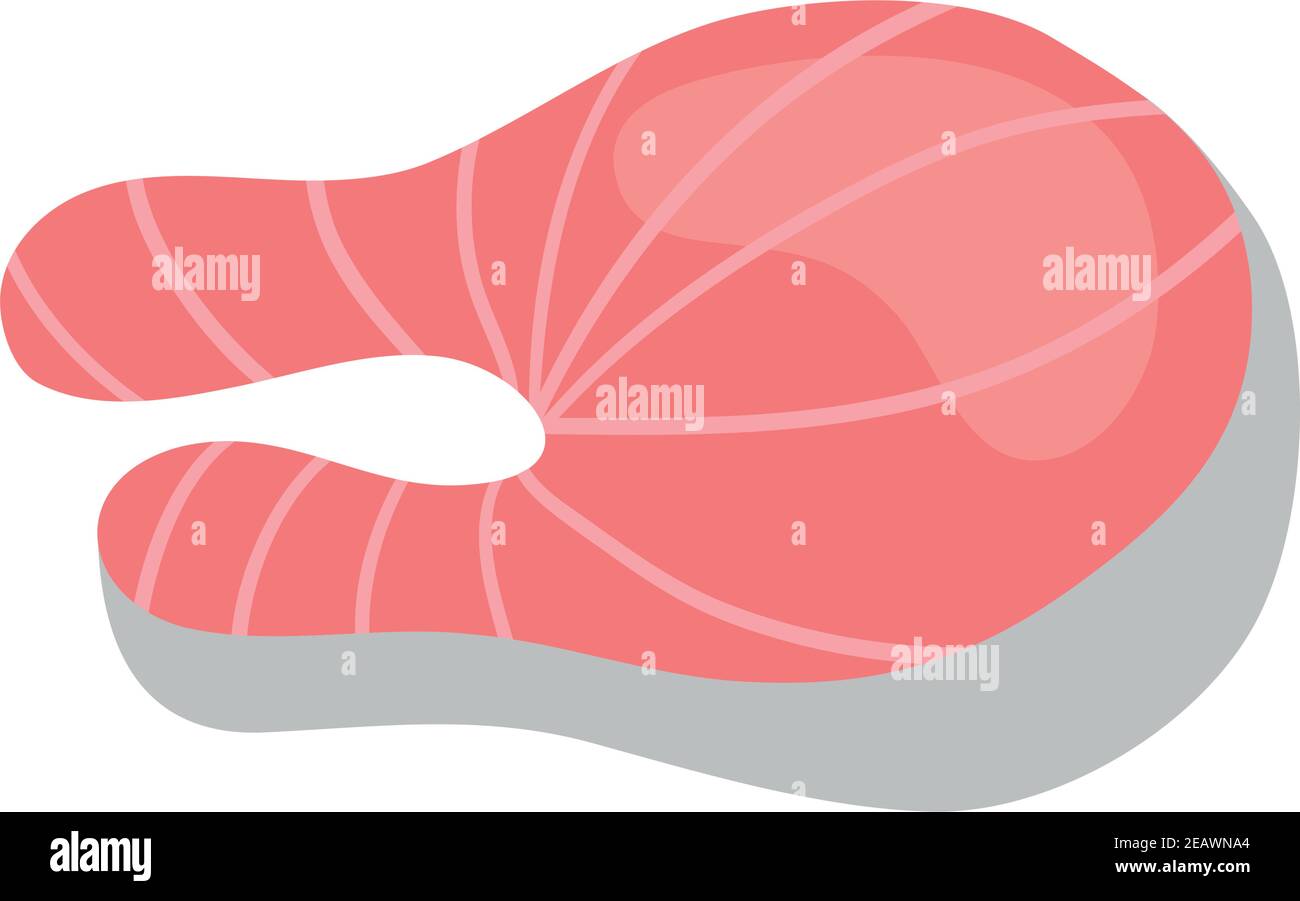 fish fillet icon over white background, colorful design, vector ...