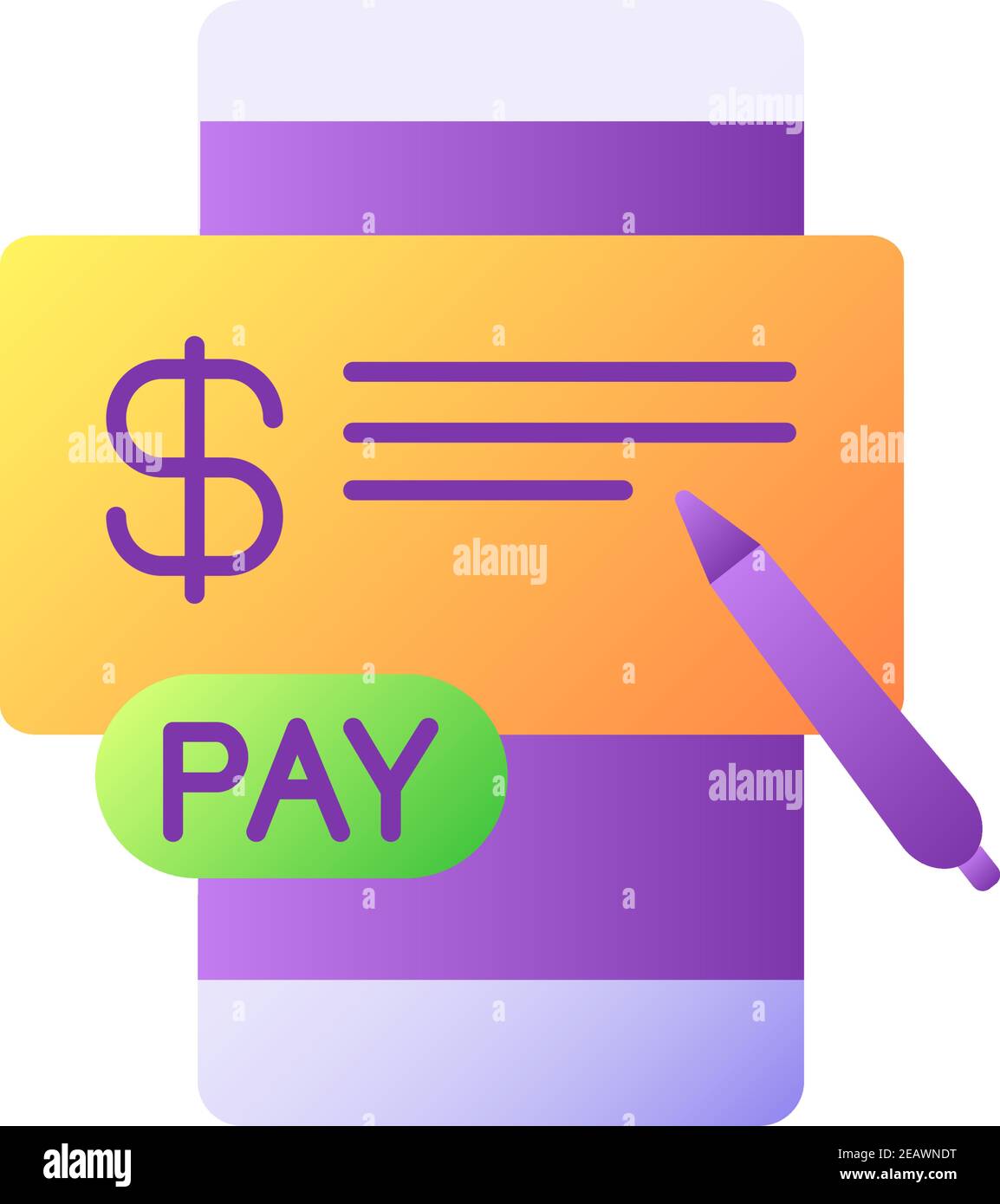 Online bill pay color Cut Out Stock Images & Pictures - Alamy