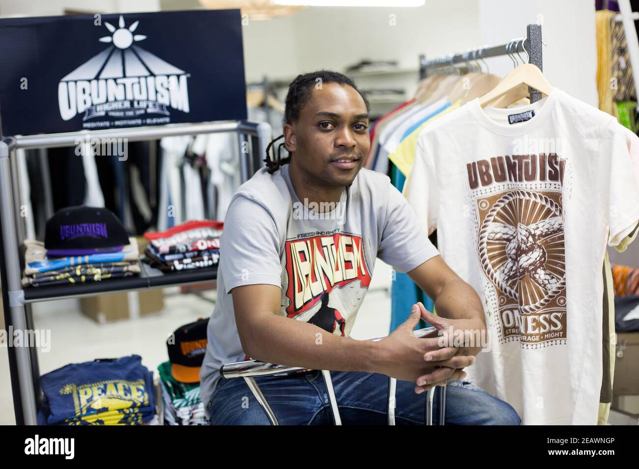 Johannesburg, South Africa - May 08, 2013: Ubuntuism Brand founder and ...